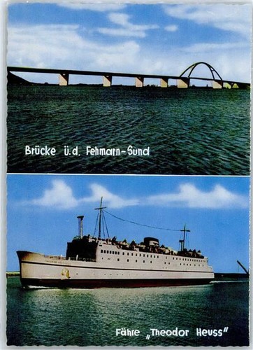 50966690 - 2448 Fehmarn Fehmarn Sound Bridge, ship ferry Theodor Heuss ...
