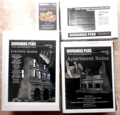 Dioramas Plus 2 Kit Set Building Urban Ruins Realistic 1/35 Diorama ...