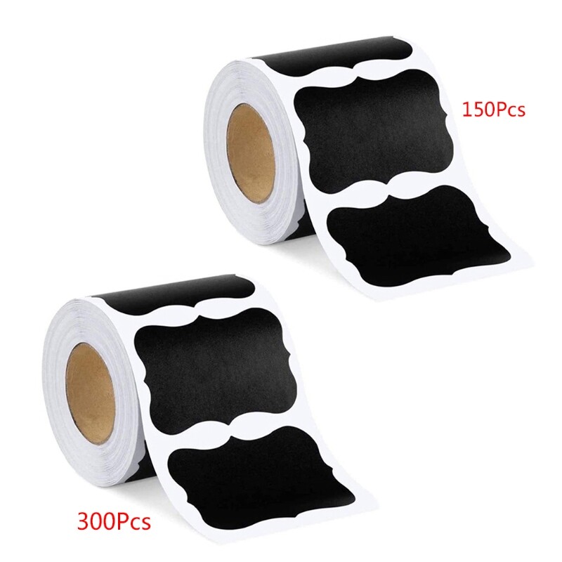 150/300pcs Blank Chalkboard Labels Removable Sticker for Kitchen ...