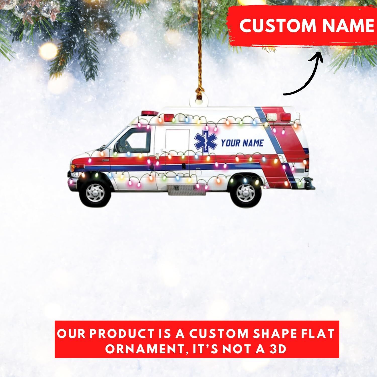 Personalized EMS EMT Paramedic Christmas Ornament 2023, Custom EMS, EMT ...