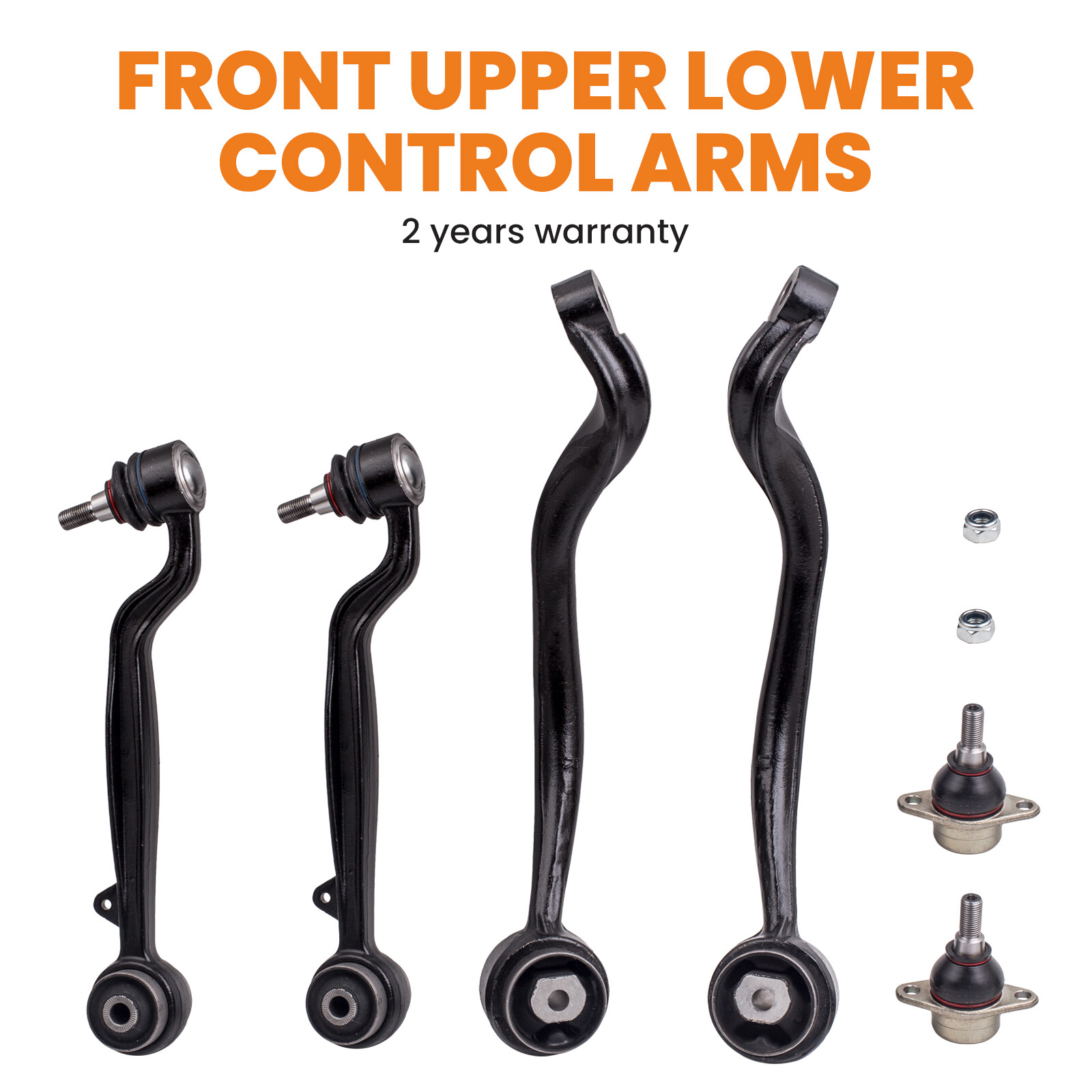 FRONT UPPER LOWER SUSPENSION CONTROL ARMS BALL JOINTS KIT FOR RANGE ...