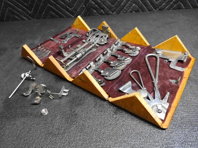 Antique Oak Singer Puzzle Box 1889 With Attachments Sewing Machine ...