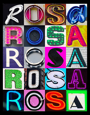 ROSA Name Poster featuring photos of actual sign letters | eBay