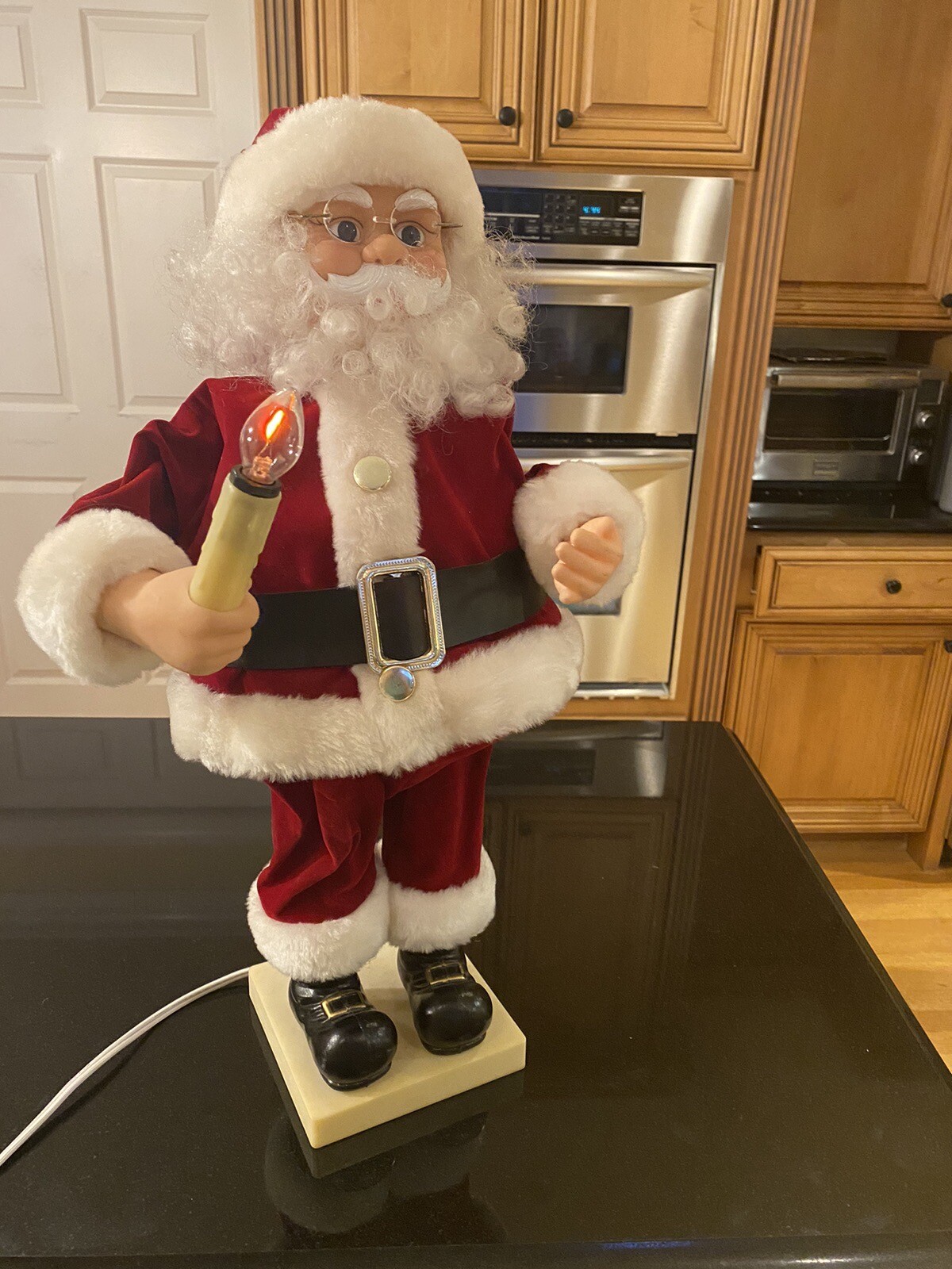 Vintage Telco Motionettes Christmas Santa Claus Lighted Candle Working ...