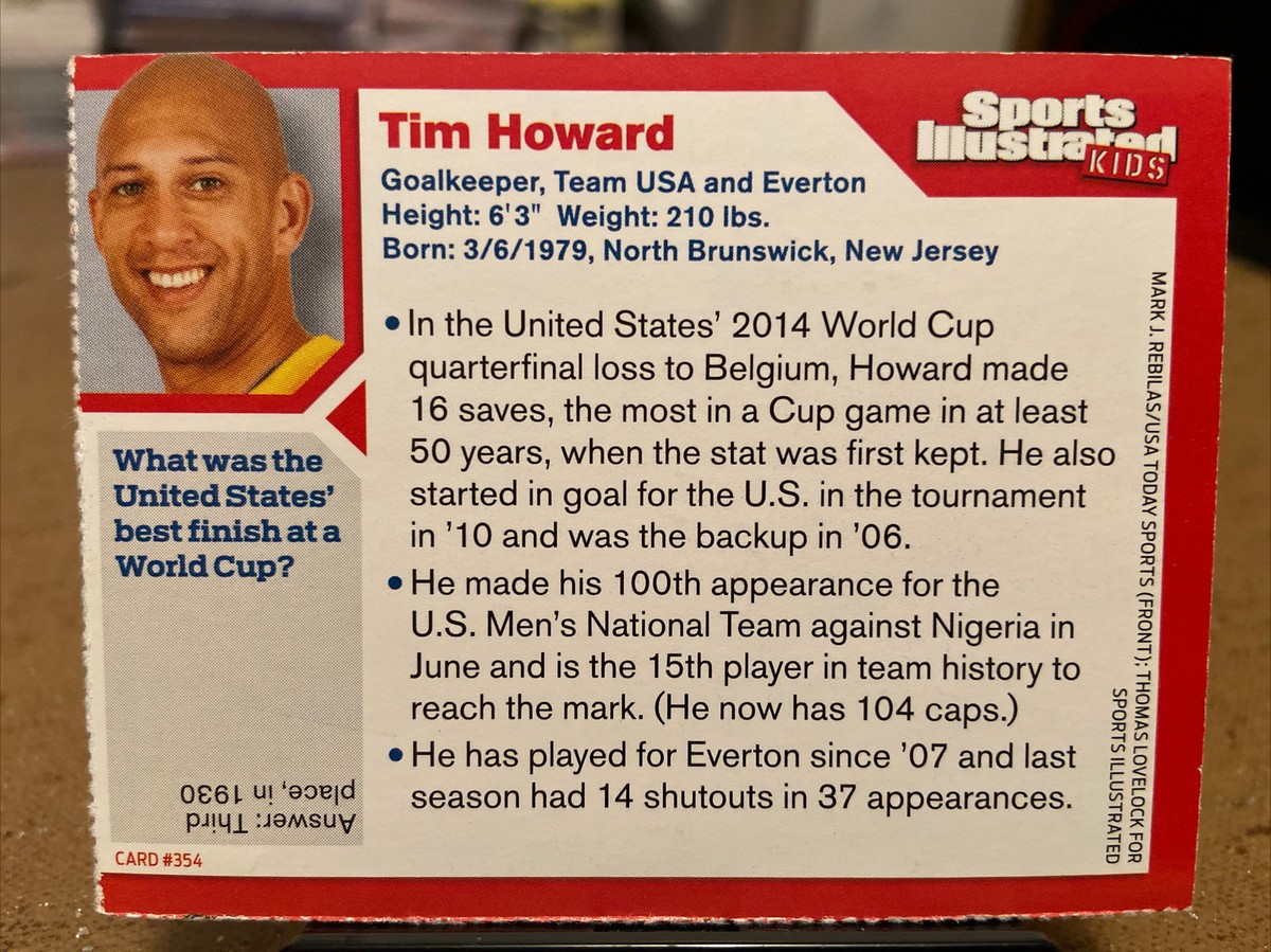 Tim Howard Young Tim Howard Targets More World Cup Moments In 2018