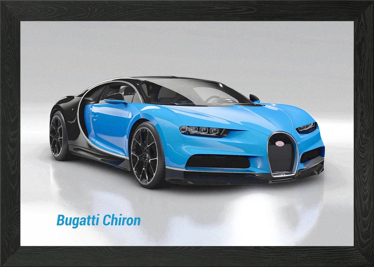 Bugatti Chiron Framed Wall Art Poster Canvas Print Picture | eBay UK