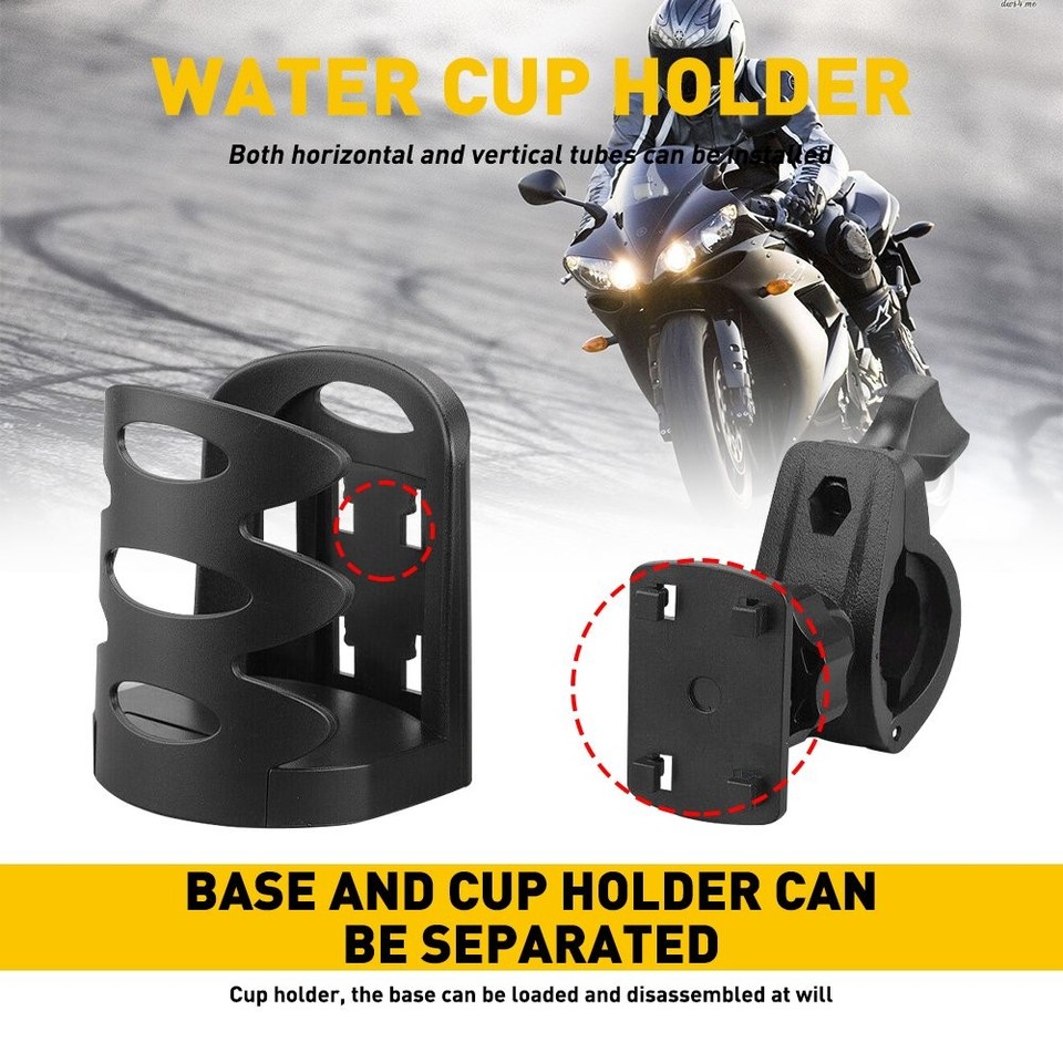 Motorcycle Adjustable Handlebar Cup Holder Mount Drink Water Bottle For ...