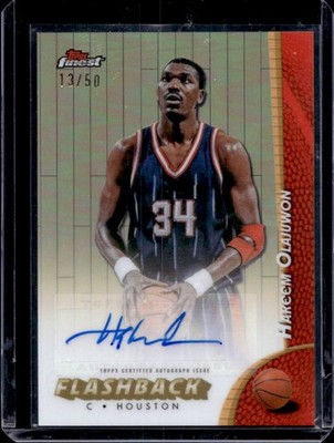 2024-25 Finest Hakeem Olajuwon Flashback Auto Gold Refractor #13/50 ...