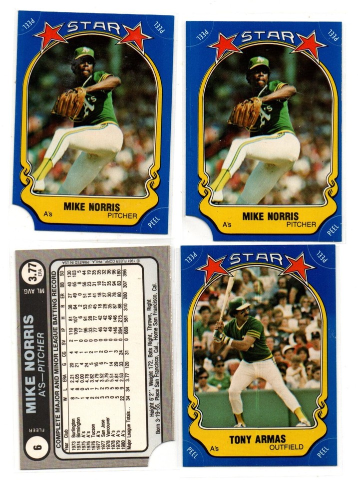 1981 Fleer Star Stickers Baseball Cards Complete Your Set U Pick From ...