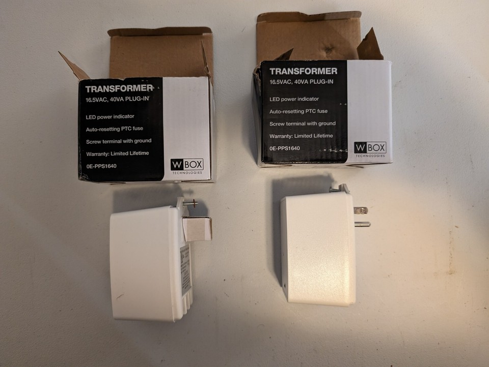 WBOX Technologies OE-PPS1640 Plug-In Transformer 16.5 VAC 40 VA LED ...