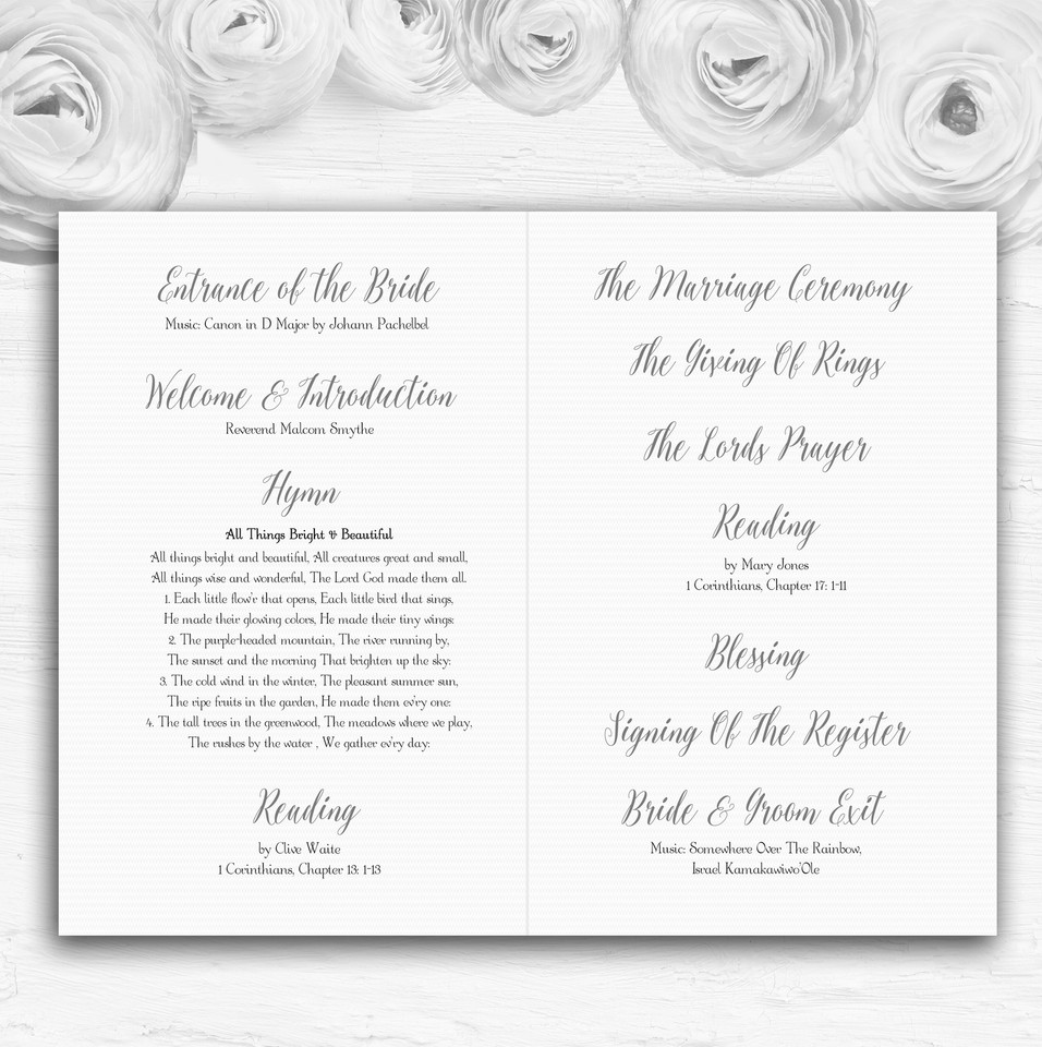 Stunning White Watercolour Magnolias Wedding Double Sided Cover Order ...
