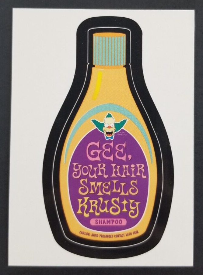 Simpsons Krusty Shampoo 2001 Wacky Sticker Promo Card #P2 (NM) | eBay