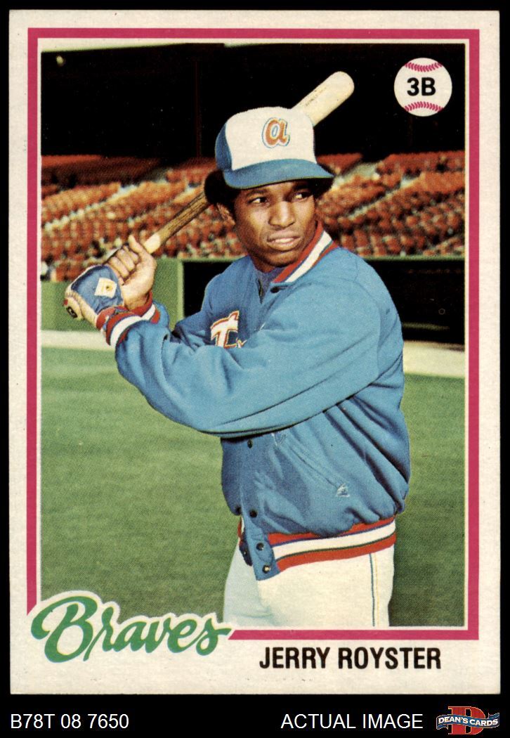 1978 Topps #187 Jerry Royster Braves DOUBLE-PRINT 7.5 - NM+ | eBay
