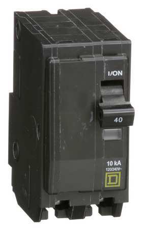 SQUARE D QO240 Circuit Breaker,40A,Plug In,120/240V,2P 1D311 ...