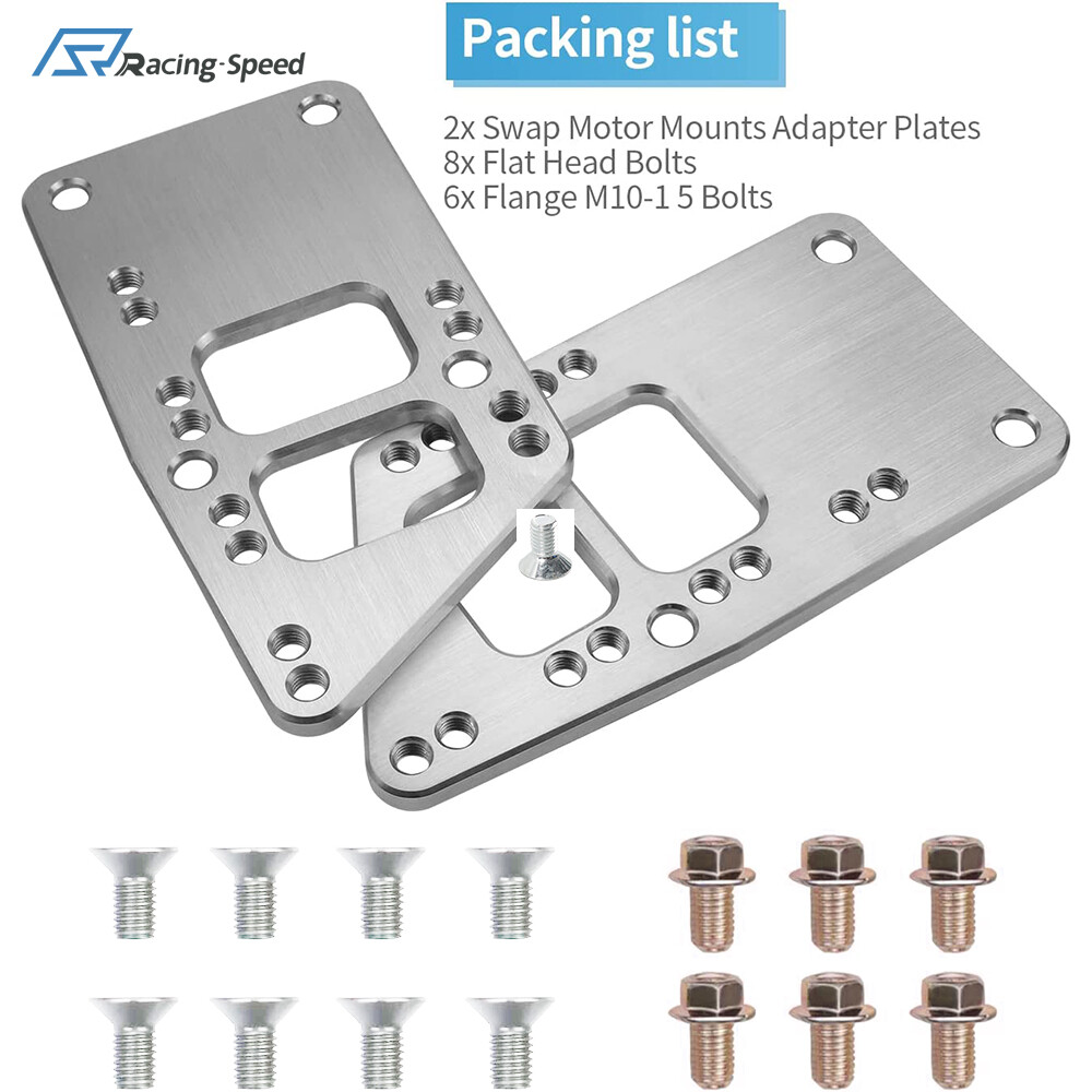For LS Swap Motor Mounts Adapter Plates for Chevy SBC BBC V8 GM LS LS1 ...