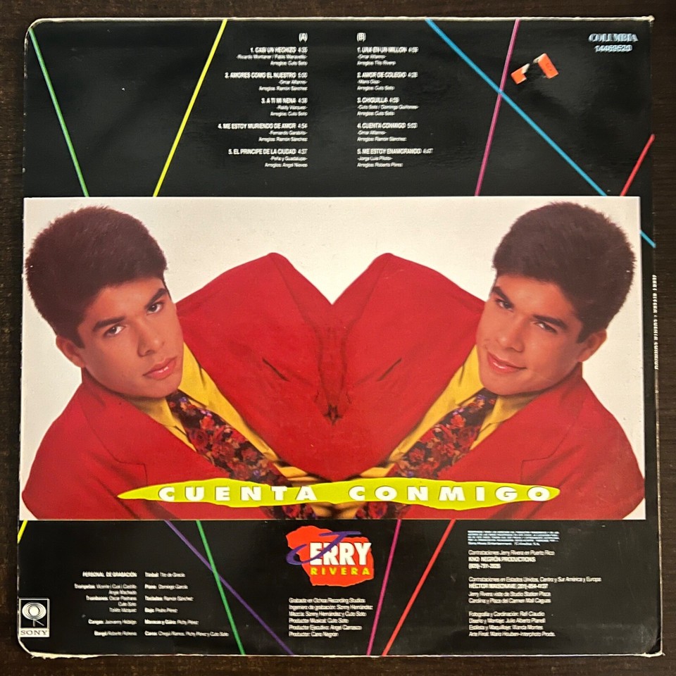 Jerry Rivera - Cuenta Conmigo TREMENDA SALSA ROMANTICA 1992 LATIN LP ...