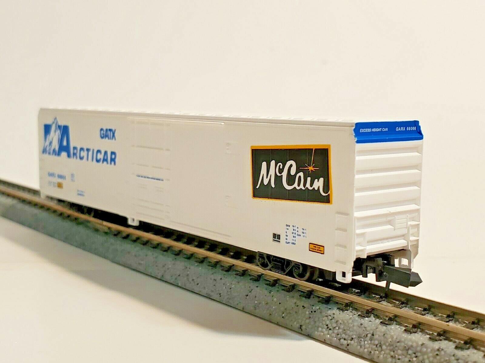 VINTAGE WALTHERS N SCALE GAUGE 70' CRYOGENIC REEFER McCAIN ARTICAR GARX ...