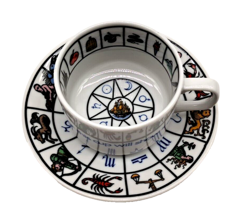 Vintage Zodiac Signs Fortune Telling Tea Leaf Reading Astrology Tea Cup ...