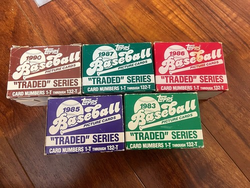 1983 1985 1986 1987 1990 Topps Traded Complete Set Lot | eBay