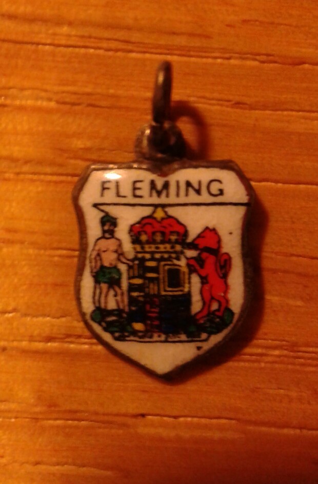Fleming Coat of Arms / Family Crest Silver Plated Enamel Charm | eBay