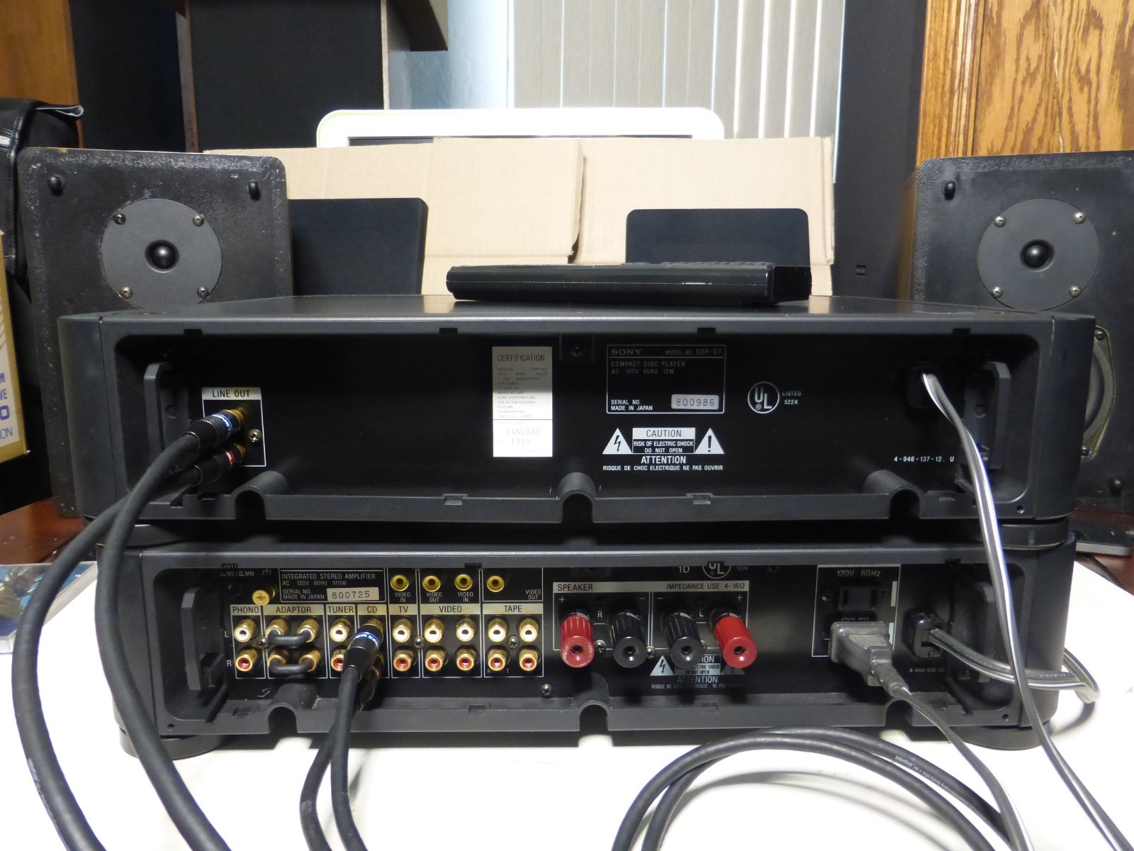 Sony TA-S7 Integrated Amplifier and CDP-S7 CD Player | Stereo L/R RCA ...