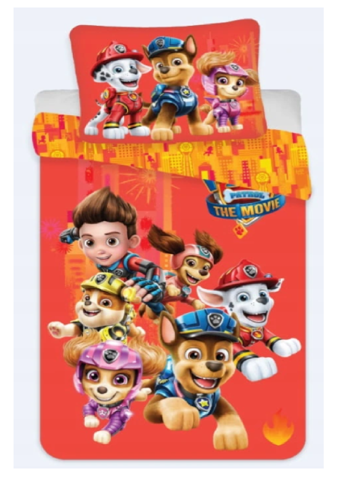 PAW PATROL Chase Marshall Rubble Skye Pups Single Bedding Cover Set 100 ...