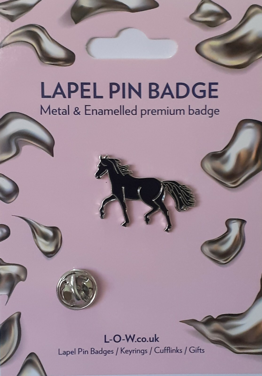 Black Horse Equestrian Lapel Pin Badge. ref 1-19 | eBay UK