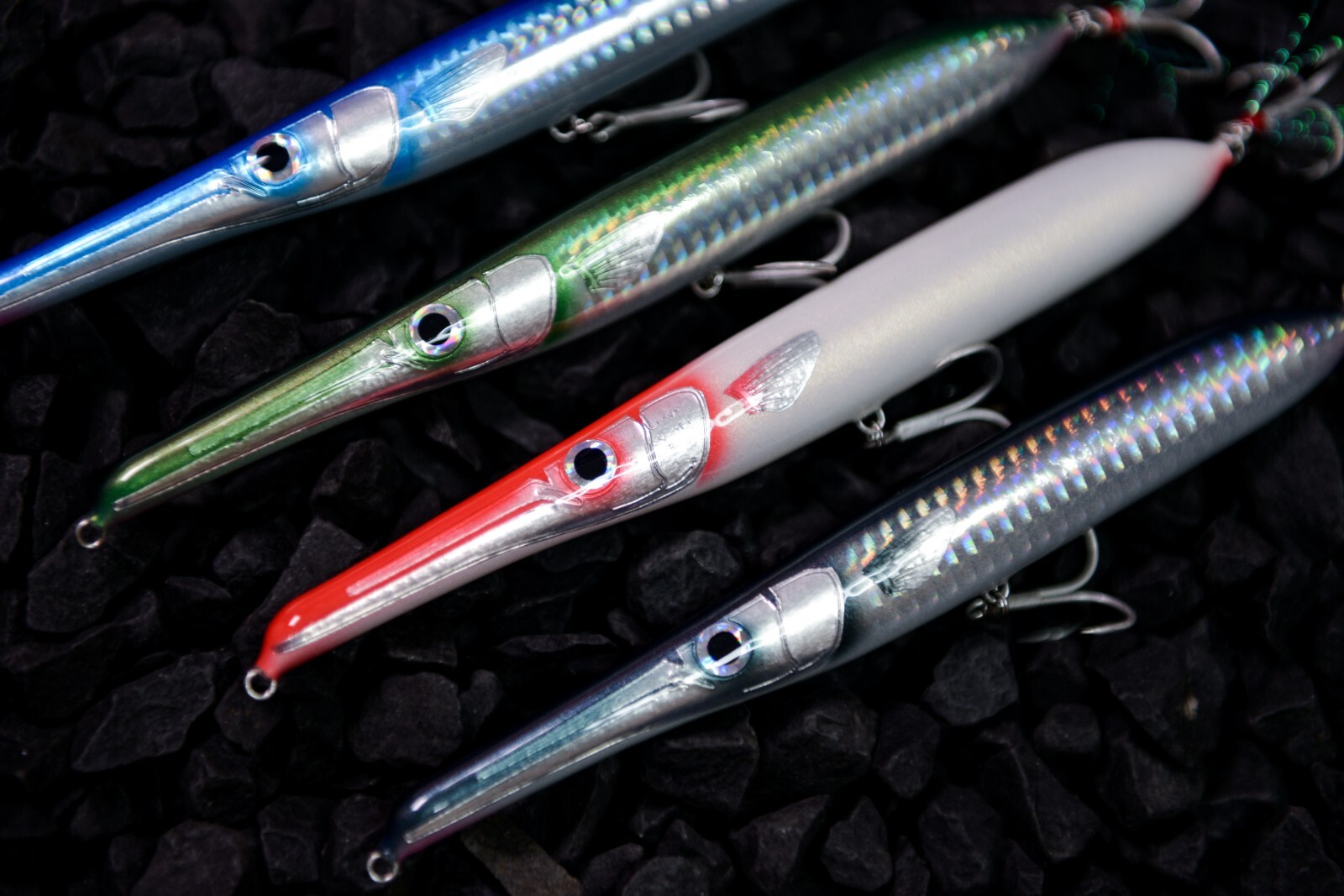 Spasm Needlefish Wooden Salt Water Handmade Lure Blue 15cm (6inc) | eBay UK