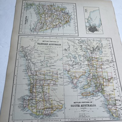 Pre-1900 - Authentic 1889 Map
