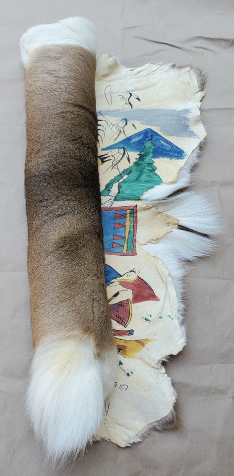 Frank Shortey Deer Hide Robe Painting Native American Little BIg Horn ...