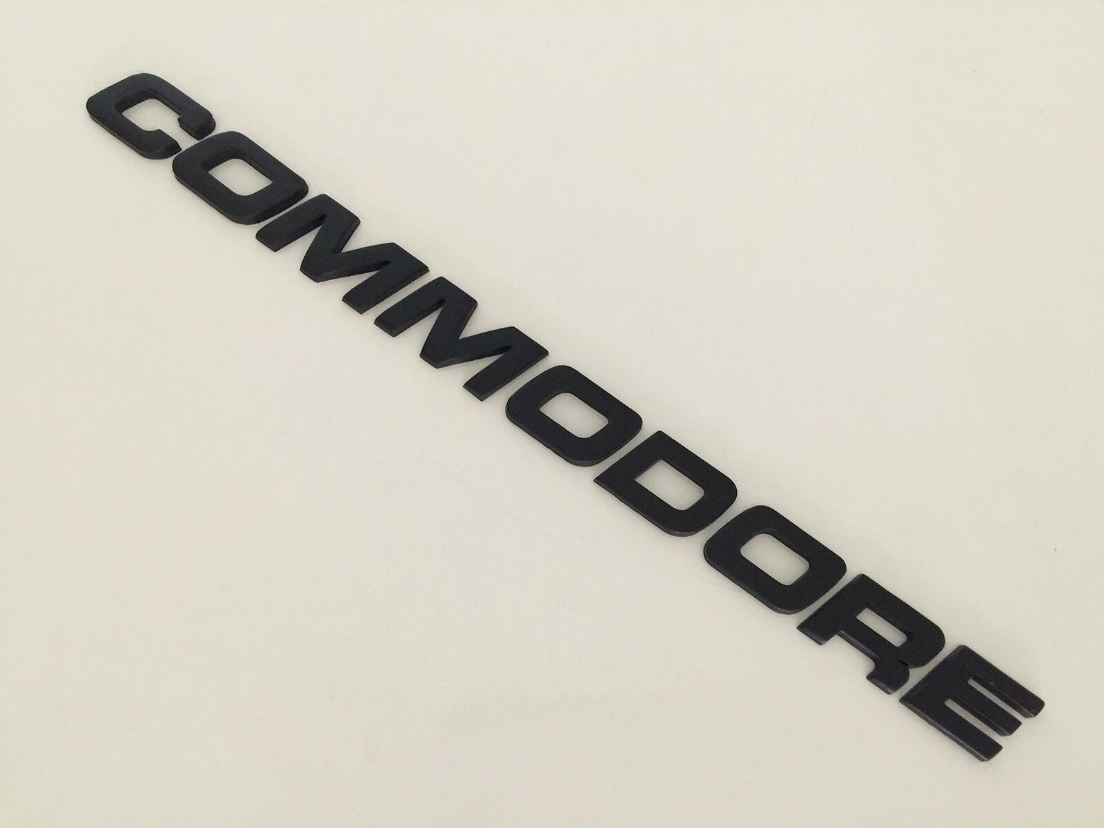 x1 COMMODORE Black / Chrome 3D Emblem Badge Alphabet Letter number DIY ...