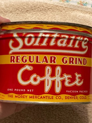 Solitaire Cowboy Lassos Coffee Pot Red And Orange Metal One Pound ...