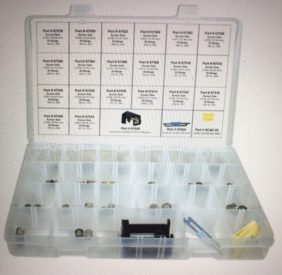 AIR CONDITIONING COMPRESSOR GUARD 14118 TOOL & SCREEN KIT - 20 sizes(40 ...