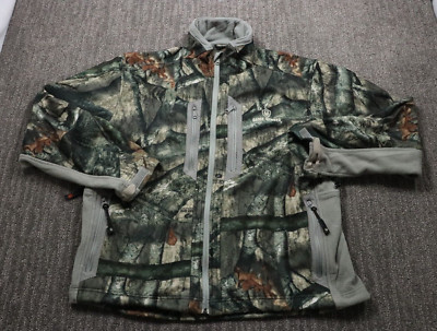 Game Winner Men's Large Fleece Full-Zip Jacket Mossy Oak Camo Vented ...