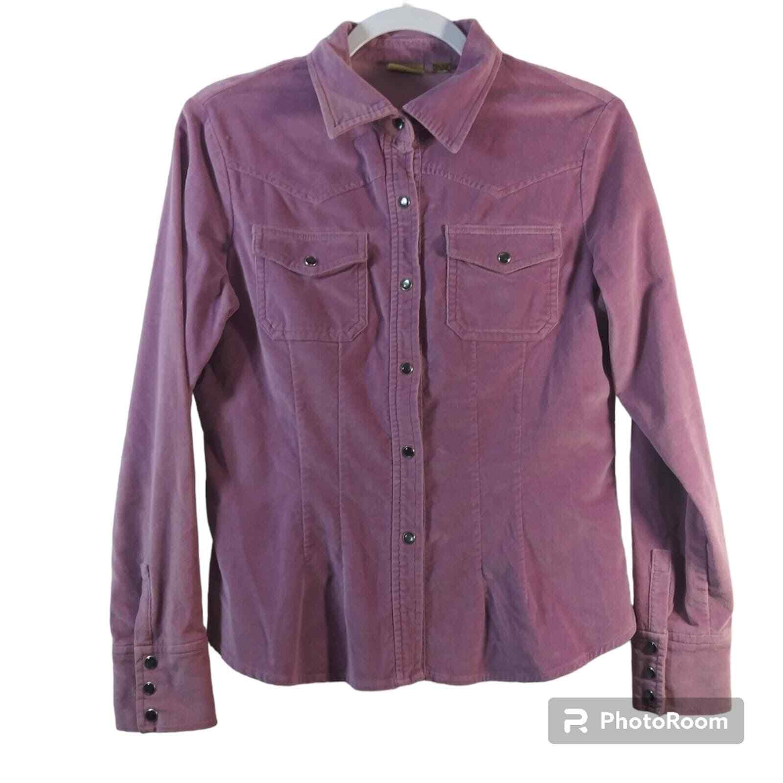 Caslon Purple Velvet Western Rodeo Button Front Shirt… - Gem