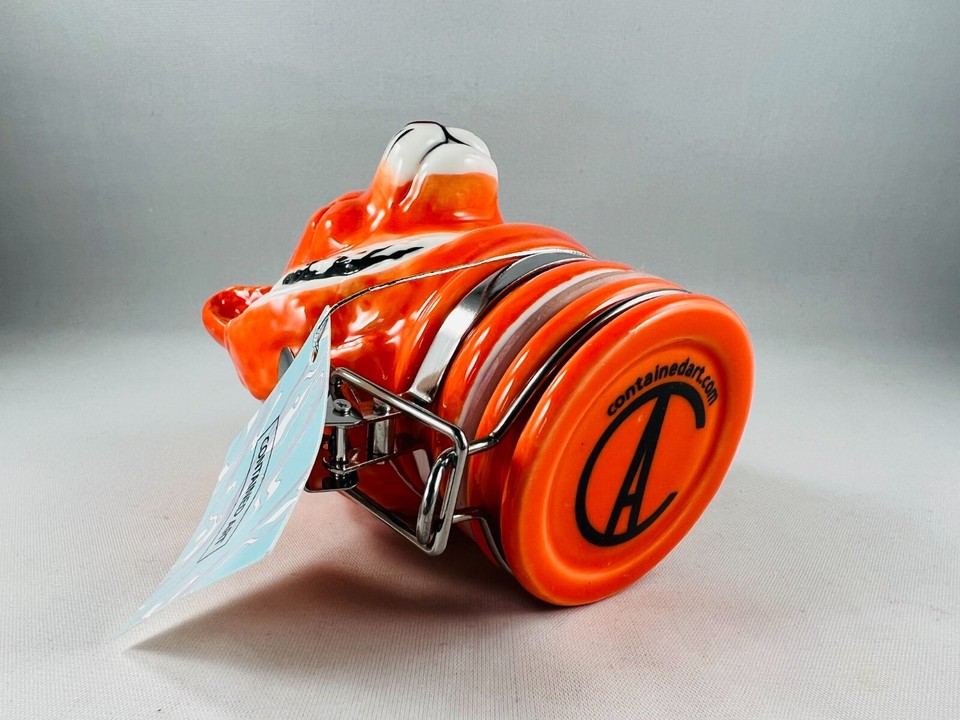 Contained Art TIGER ORANGE Porcelain Jars Airtight Stash Containers ...
