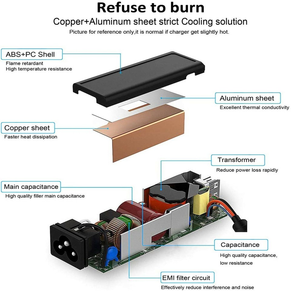 19V 2.37A 45W Charger For Toshiba Chromebook 2 CB35-B3330 CB35-B3340 AC ...