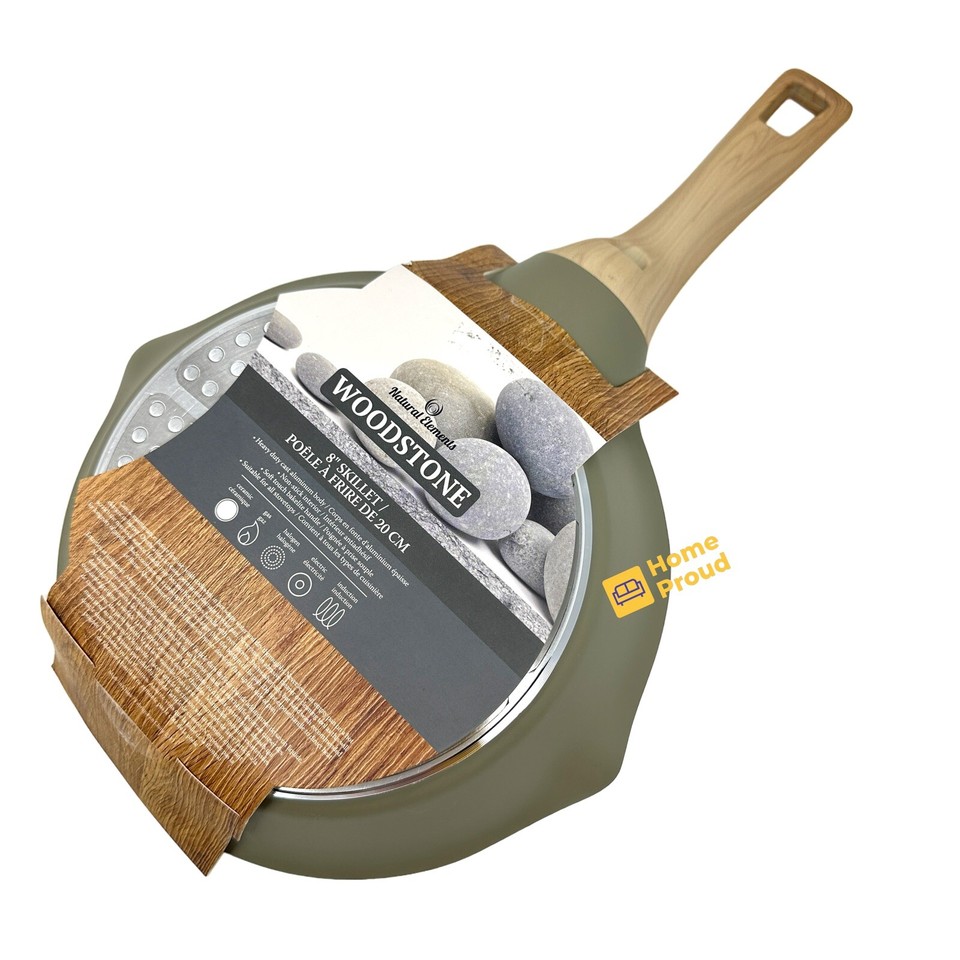 Frying Pan Nonstick Premium Kitchen Cookware Natural Elements Woodstone ...