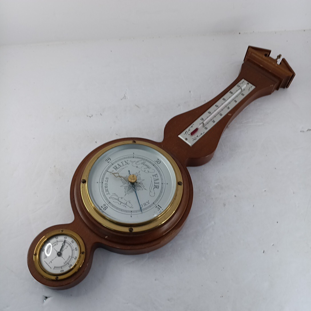 Vintage Airguide Mahogany Banjo Style Wall Barometer Weather Station | eBay