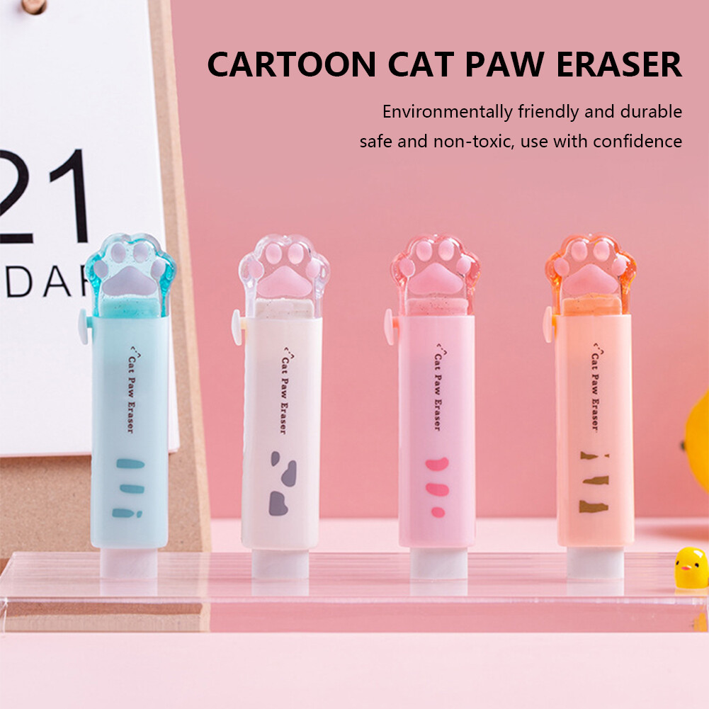 Cartoon Cat Claw Cleaner Erasers Cute Pencil Eraser for Student ...