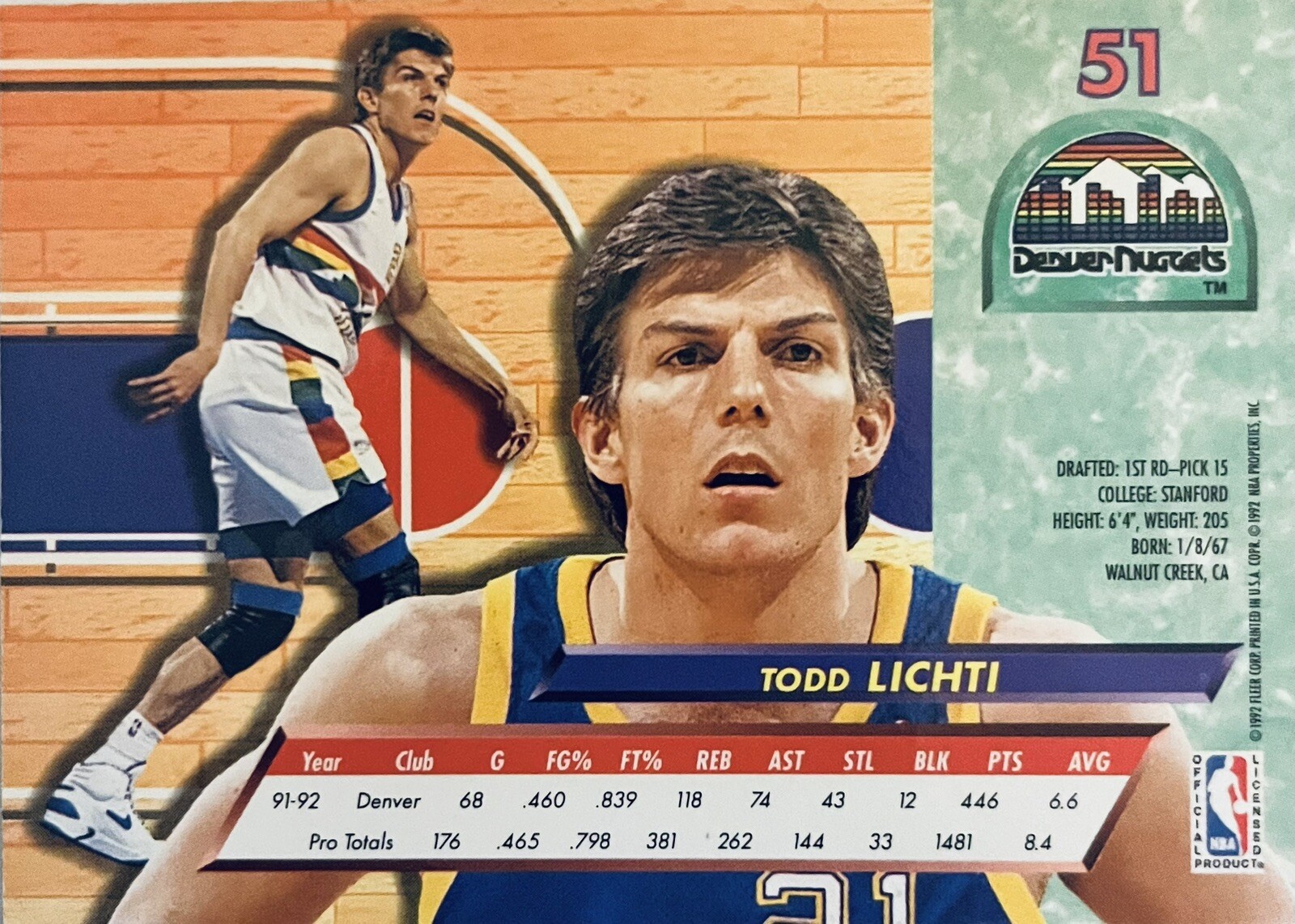 1992-93 Fleer Ultra - #51 Todd Lichti for sale online | eBay