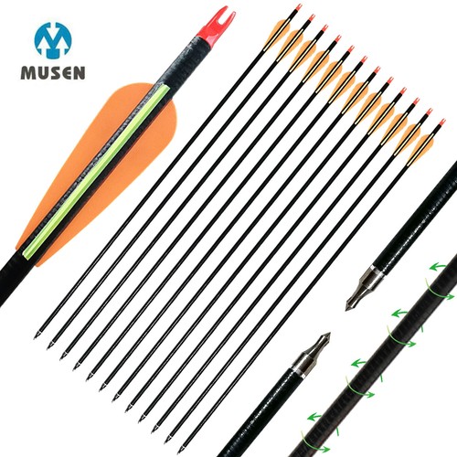 Musen 30inch Fiberglass Hunting Practice Arrows with RemovableTips ...