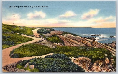 Postcard The Marginal Way, Ogunquit, Maine Posted 1954 | eBay