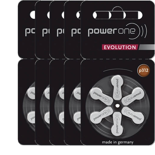 30 Varta Power One Evolution P312 hearing aid batteries 1.45V 312 5x6 ...