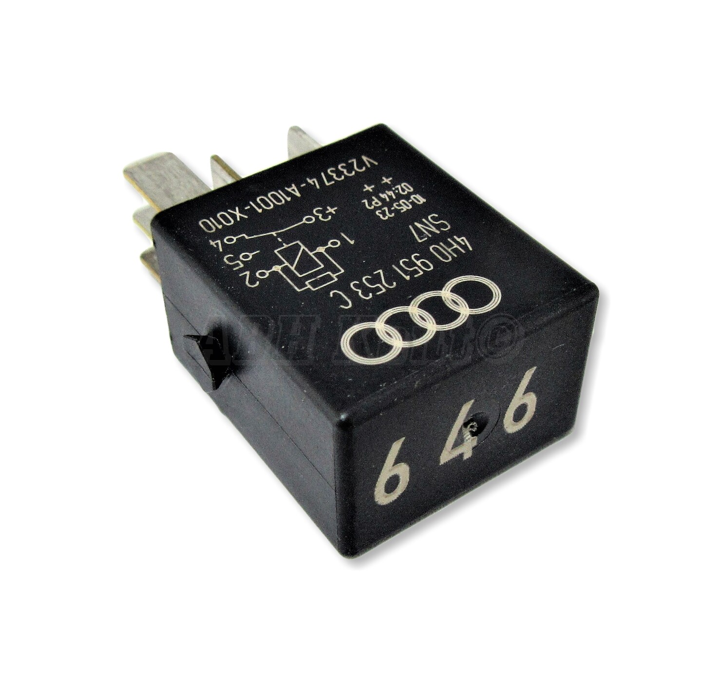 413-Audi Skoda Black-646 5-Pin Multi-Use Relay 4H0951253C SN7 V23374 ...