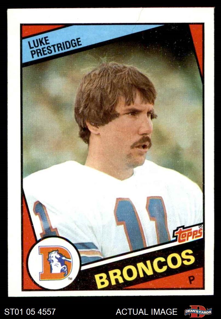 1984 Topps #67 Luke Prestridge Broncos Baylor 8 - NM/MT | eBay
