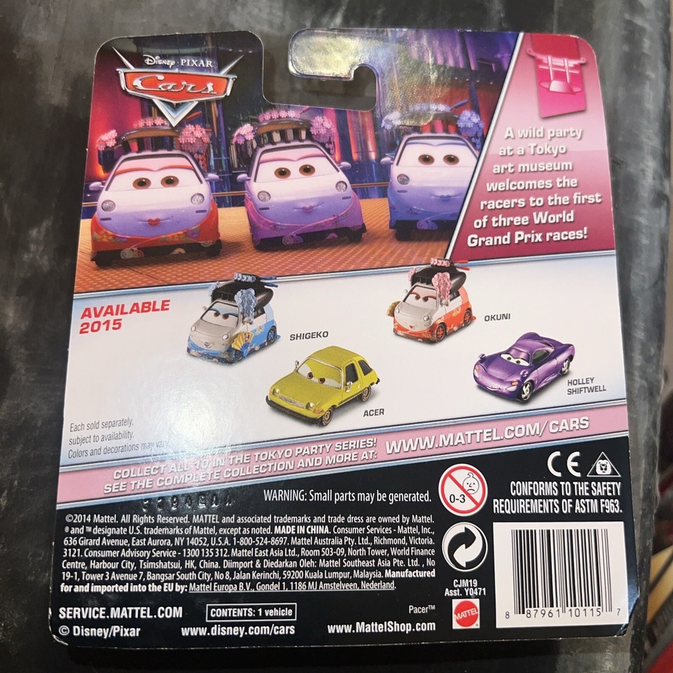 Disney Pixar Cars Holley Shiftwell Tokyo Party Purple NIP | eBay
