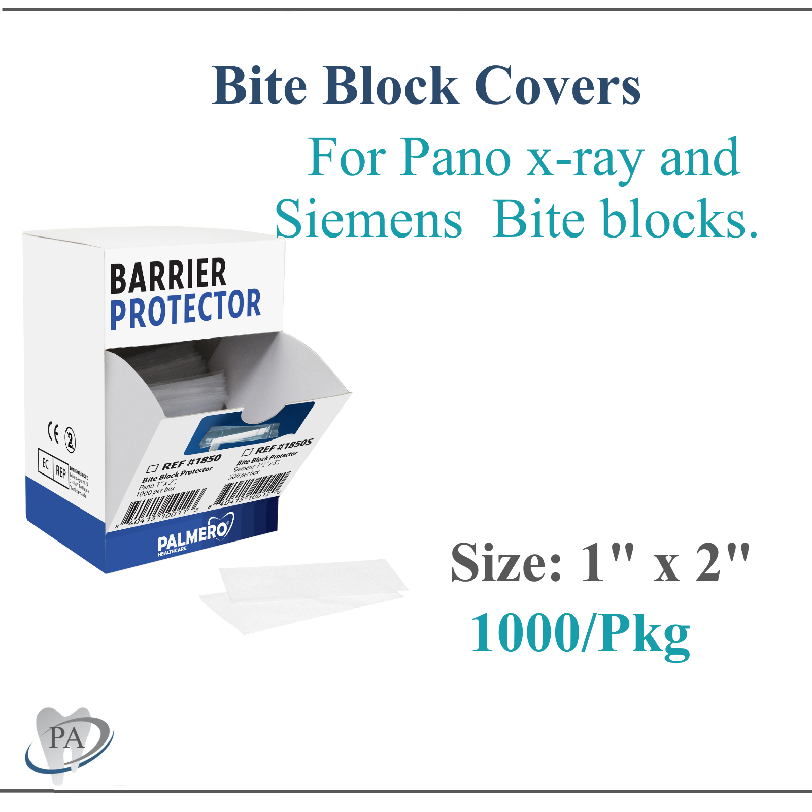 Palmero Panoramic Bite Block Covers for pano x-ray and Siemens 1"W X 2 ...