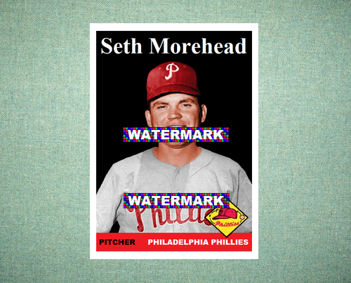 Seth Morehead Philadelphia Phillies 1958 Style Custom Baseball Art Card ...