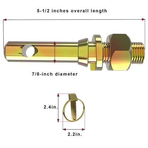 Category 1 Hitch Pins for Tractor 3 Point Pin Draw Pin 3 Point Hitch ...